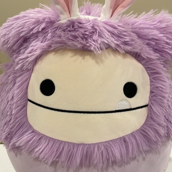 Squishmallows | Other | Nwt 2 Dilka The Purple Bigfoot With Bunny Ears ...